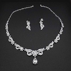 Wedding Sets For Women Bling Bride Hair Accessories Tiaras Earrings Necklace Wedding Jewelry Sets A