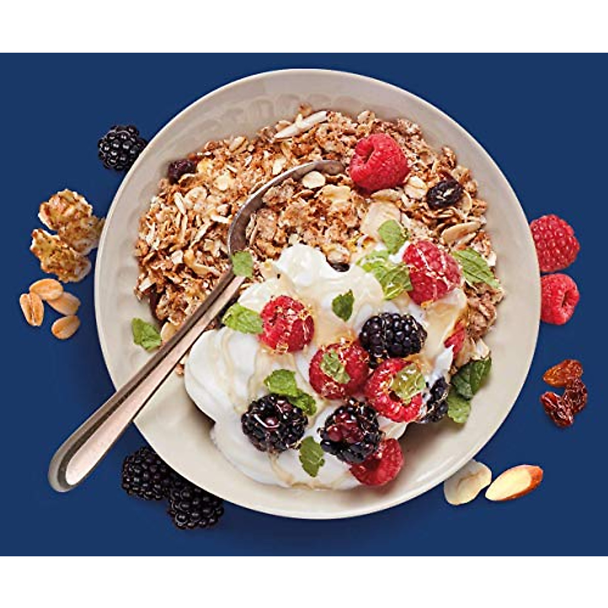 Alpen Muesli No Sugar Added Cereal, Heart Healthy Cereal with Wheat Flakes, Rolled Oats, Nuts and Raisins, Non-GMO Project Verified, 14 OZ Box (Pack of 6)