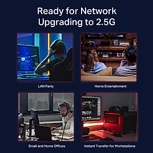 TP-Link Unmanaged 5-Port 2.5G Multi-Gigabit Desktop Switch, 802.3X Flow Control, 802.1p/DSCP QoS, Ideal for Small and Home Office with fanless Design, Metal Casing, Plug and Play (TL-SG105-M2)