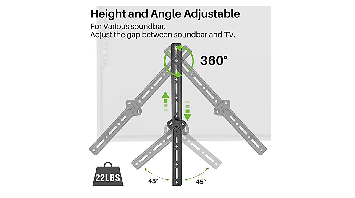 USX MOUNT Sound Bar Mount - Adjustable, Universal, Easy Install