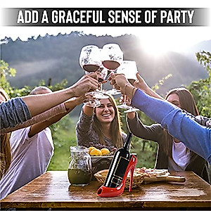 Trovety Shoe Wine Rack Holder - Bottle Keeper with High-Heel Design - Display & Storage Accessories - Table Centerpiece & Home Decorations for Kitchen, Restaurant, Bar, Hotel (Red)