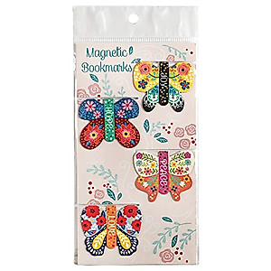 Hope Piece Joy Love Colorful Butterfly 2 x 1.5 Vinyl Decorative Magnetic Bookmark
