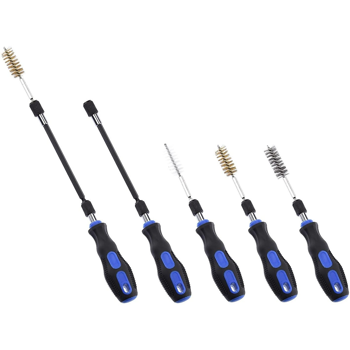 NEIKO 00325A Wire Brush Drill Attachments with 1/4-Inch Hex Shank, SAE and MM Brushes Assortment, Mountable on Power Drill or Die Grinder, 38-Piece Set