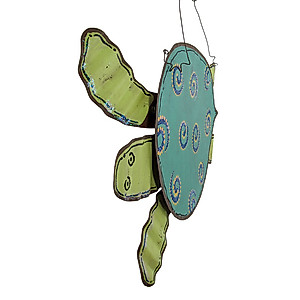 Green and Blue Tin Sea Turtle Wall Hanging