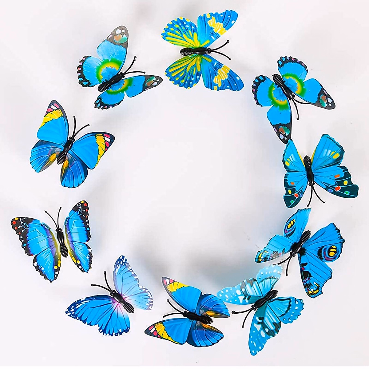 GJDAMFD Girls Dress up Costume Blue Butterfly Princess Dresses with Accessories for Little Girls 3-4T