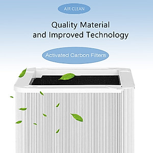 211+ Auto Replacement Filter Compatible with Blueair Blue Pure 211+ Auto Air Cleaner Purifier, Foldable Particle and Activated Carbon Replacement Filter, 2 Pack