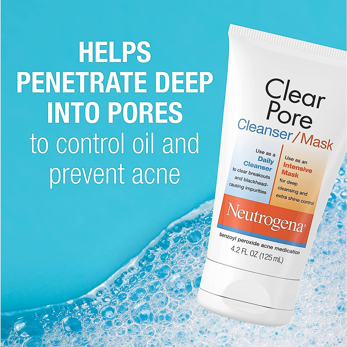 Neutrogena Clear Pore Cleanser/Mask 4.20 oz (Pack of 2)