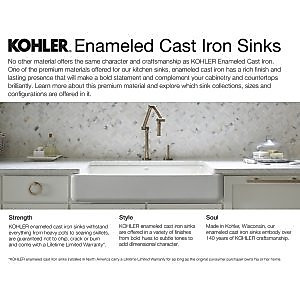 Kohler K-5832-5U-0 Bakersfield Undercounter Sink with Installation Kit, White