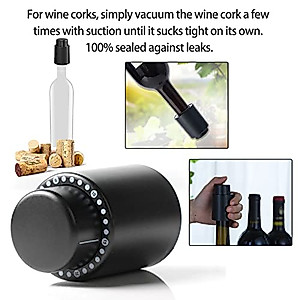 niceeshop [2-Pack] Reusable Wine Stoppers, Real Vacuum Wine Stoppers, Keep Freshness and Flavor 15 Days, Vacuum Wine Bottles with Time-Scale Records, Great Christmas Gift for Wine Lovers.