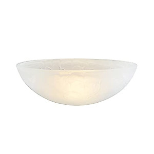Aspen Creative 23519-11, Alabaster Replacement Glass Shade for Medium Base Socket Torchiere Lamp, Swag Lamp and Pendant & Island Fixture, 11-7/8" Diameter x 4" Height
