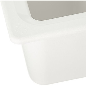 CFS CM110402 Coldmaster ABS Standard Sixth-Size Food Pan, 1.6 qt. Capacity, 6.84" x 6.25" x 5.91", White