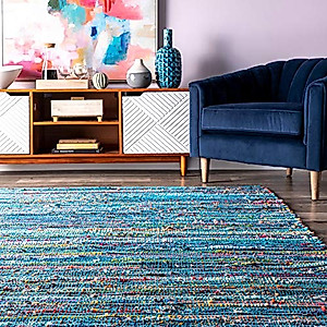 nuLOOM Sabina Stripes Area Rug, 7' 6" x 9' 6", Blue