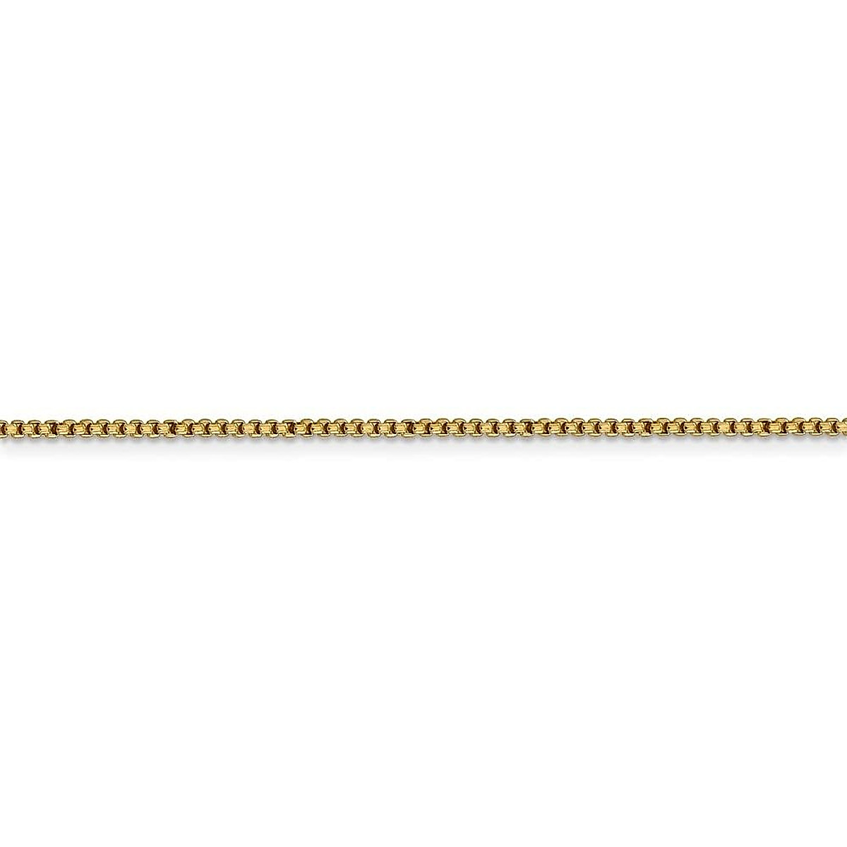 Diamond2Deal 14k Yellow Gold 1.5mm Hollow Round Box Chain Necklace 16"