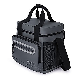 TOURIT Large Lunch Bag 14L Insulated Lunch Box Lunch Cooler for Men&Women Work, Dark Gray