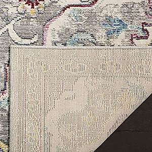 SAFAVIEH Mystique Collection Area Rug - 9' x 12', Grey & Light Blue, Watercolor Distressed Design, Non-Shedding & Easy Care, Ideal for High Traffic Areas in Living Room, Bedroom (MYS921L)