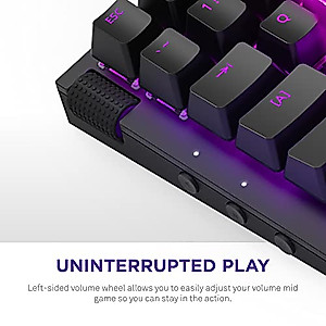 NZXT Function MiniTKL - Compact Tenkeyless Gaming Keyboard – Gateron Red Mechanical Switches: Linear, Fast, and Quiet – Hot-Swappable – RGB Backlit – Aluminum Top Plate – Sound Dampening Foam – Black