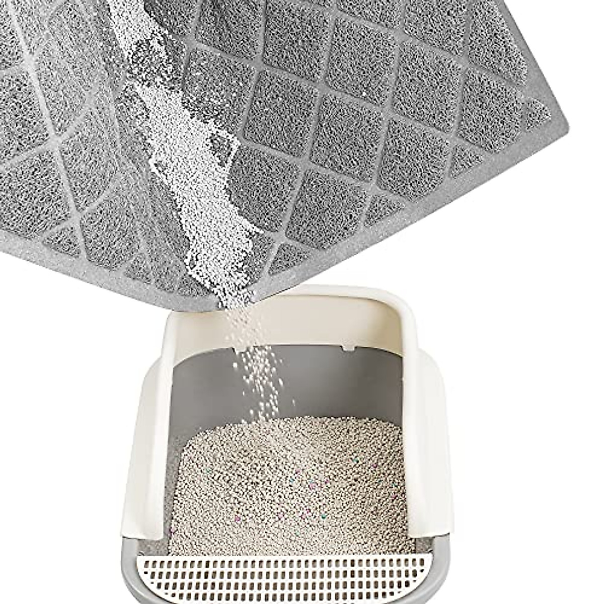 Niubya Premium Cat Litter Mat, Litter Box Mat with Non-slip and Waterproof Backing, Litter Trapping Mat Soft on Kitty Paws and Easy to Clean, Cat Mat Traps Litter from Box