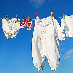 HOUERT Clothesline Rope, 3/16Inch X 100FT, Retracting Outdoors All-Purpose Rope for Laundry Line Dryer (1 Solid Rope, White)