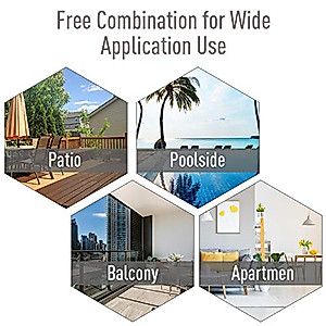 Outsunny Folding Outdoor Patio Chairs Set of 4 Stackable Portable for Deck, Garden, Camping and Travel