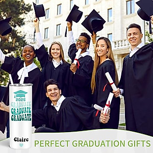 Personalized Graduation Tumbler, 2025 Graduation Gifts for Her Him, Custom Graduations Cup with Name, 20oz Insulated Tumbler with Lids Straws, Class of 2025 Gifts Bulk, Senior Gift for Women Men