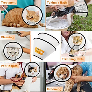 Juvielich Soft Dog Cone Collar for Small Medium Dogs Comfy Cones to Stop Licking Protective Collar for Dog After Surgery Anti-Bite Lick, Adjustable Recovery Elizabethan Dog Collar 1 Pcs(Neck:14-18in)