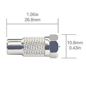 VCE 2 Pack Atari Adapter, Phono RCA Female to F Type Male RF Connector Coaxial Adapter for Atari 2600/7800 Sega/Coleco/Commodore Game System