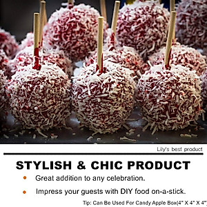 HOPELF 5.5 inch Semi Point Bamboo Skewers - 5mm Thick Natural Bamboo Sticks For BBQ Caramel,Candy Apple Sticks, Corn Dog,Corn Cob,Cookie,Lollipop,Kabob,Gril.(100 pcs)