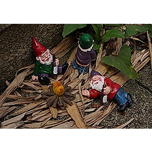 Danmu Polyresin Gnomes Garden Decorations, Garden Gnomes, Garden Gnomes Outdoor Clearance, Miniature Figurines, Fairy Garden Accessories, Fairy Garden Supplies 4 Pack