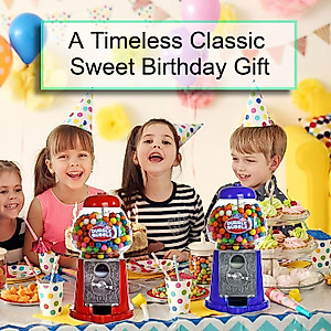 Gumball Machine For Kids 9" - Candy Dispenser Machine - Coin Operated Double Bubble Bubble Gum Machine And Toy Bank - Mini Gumball Machine Holiday Christmas Gift Toys For Girls and Boys