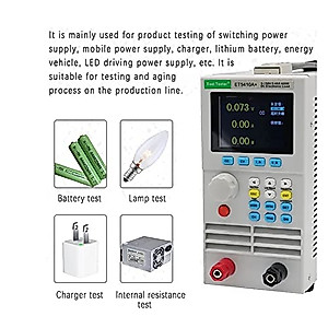DC Power Supply, 400W 150V 40A Battery Tester Single-Channel Programmable DC Electronic Load Battery Capacity Tester Load Meter Monitor,Electroplating DIY