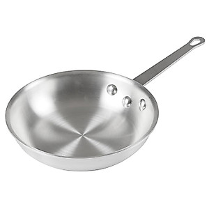 Winco AFP-8A Commercial-Grade Aluminium Fry Pan/Skillet, 8", Silver