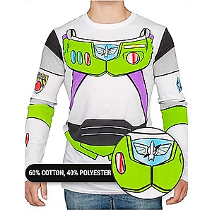 Mad Engine Buzz Lightyear White Long Sleeve T-Shirt for Men’s & Women’s
