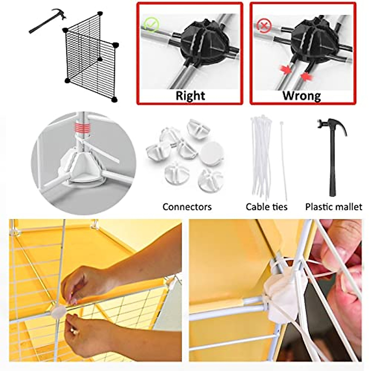 Cat Cage, Cat Crates for Indoor Cats Cat Playpen , Cat Outdoor Enclosure Diy Cat Playpen Metal Kennel with Platform Mat for 1-2 Cats, Ferret, Chinchilla, Rabbit, Small Animals ( Size : 75*39*73cm )