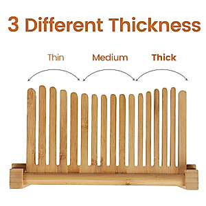 Bread Slicer for Homemade Bread, foldable adjustable Slicing width with cutting board, cutting bagels or even slices of bread becomes easy.