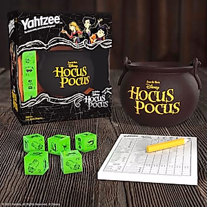 YAHTZEE: Disney Hocus Pocus | Collectible Witch’s Caldron Dice Cup | Classic Family Dice Game Based on Disney Film | Great for Family Game Night | Officially-Licensed Disney Game & Merchandise