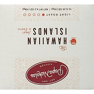 Papanicholas Coffee Single Serve Coffee Cups, Fits Keurig K Cup Brewers, Coffee Pods Hawaiian Islands Blend,12 Ounce