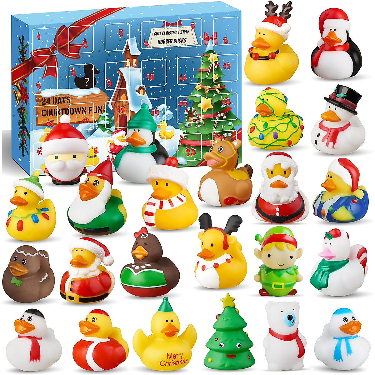 Rubber Duck Advent Calendar 2023, Christmas Ducks Bath Toys Advent Calendar for Kids, Rubber Duckie for Jeep Ducking, Advent Calendars, Toddler, Baby, Girls, Boys, Adult, Kids Advent Calendar 2023