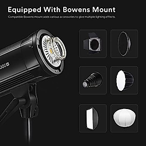 Godox SK400II-V （2023 New Upgrade） 400Ws Bowens Mount Photo Studio 5600±200K Strobe Light Built-in 2.4G Wireless X System with LED Modeling Lamp Bowens Mount Photography Flashes