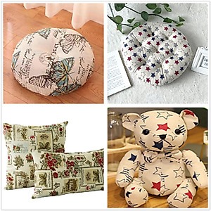 Linen Floral Fabric by The Yard - Upholstery Fabric by The Yard Sewing Fabric 62 Inch Width for Chairs Sofas Tablecloth Reupholstery DIY Projects - 1 Yard