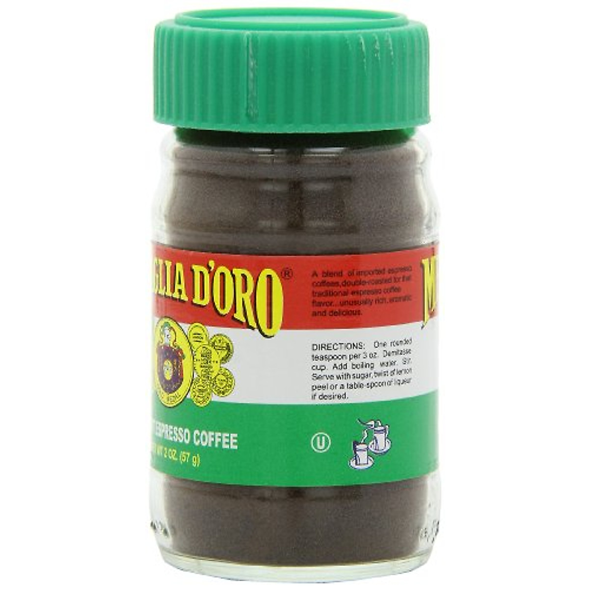 Medaglia D'Oro Espresso Style Instant Coffee, 2 Ounces (Pack of 12)