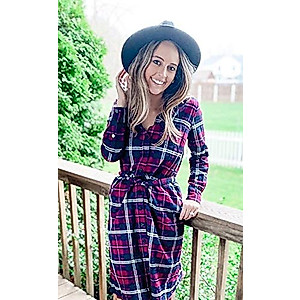 Lanzom Womens Classic Wide Brim Floppy Panama Hat Belt Buckle Wool Fedora Hat (One Size, Black)