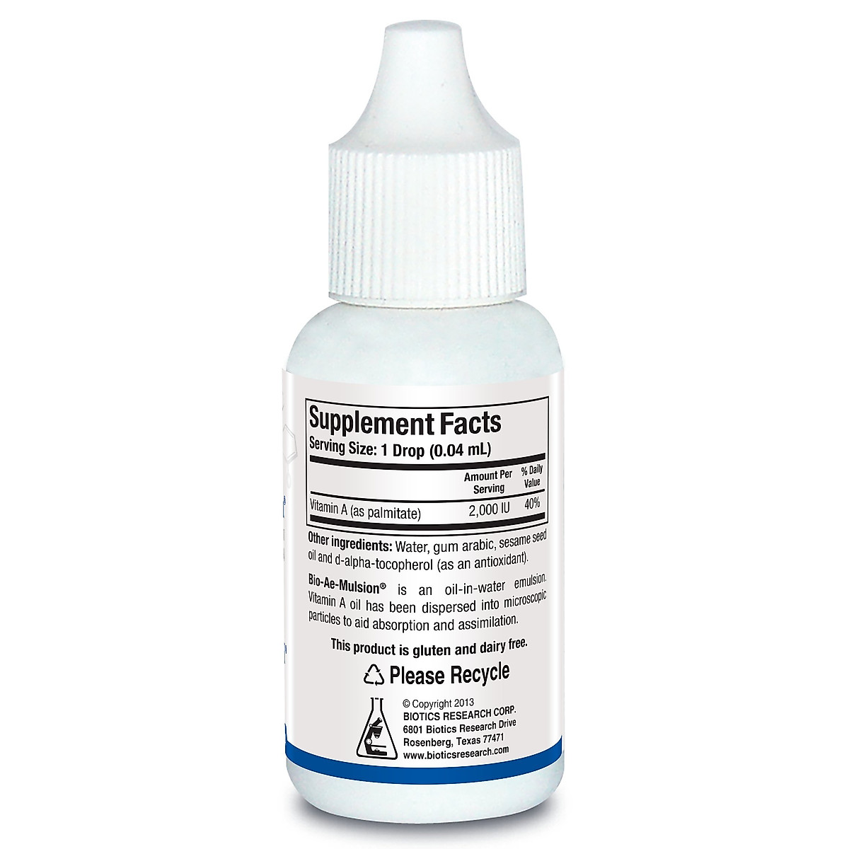 Biotics Research Bio Ae Mulsion IU Emulsified Vitamin A for Greater Uptake & Utilization, Concentrated Form, Promotes Immune Response, Aids in Visual Acuity, Supports Cardiovascular 1 Fluid Ounces
