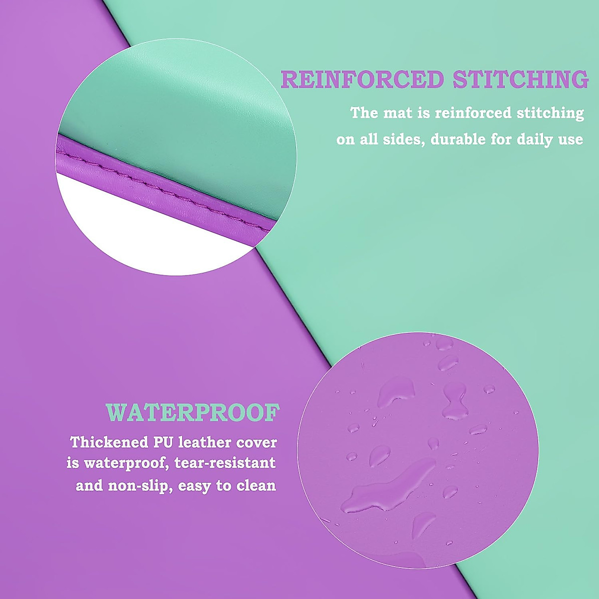 Oneofics Gymnastics Mat, 5-Panel Folding Kids' Tumbling Exercise Mat with Carrying Handles for Home Gym Workout & Active Play