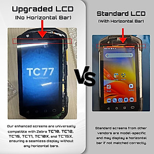 for Zebra TC77 TC70 TC75 TC70X TC75X TC72 LCD Screen Replacement - LCD Touch Display Digitizer Assembly Compatible with Handheld Android Barcode Scanners