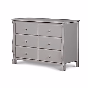 Delta Children Universal 6 Drawer Dresser, Greenguard Gold Certified, Grey