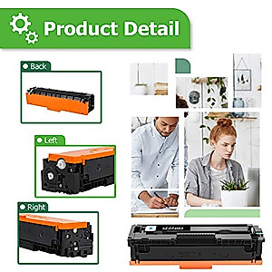 Aztech Compatible Toner Cartridge Replacement for HP 201A 201X M252dw CF400X CF400A Color Pro MFP M277dw M277c6 M277 M252 Printer Ink CF401X CF402X CF403X (Black Cyan Yellow Magenta, 5-Pack)
