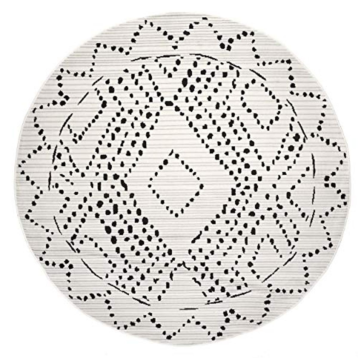 nuLOOM Mila Dotted Diamond Trellis Area Rug, 6' Round, Grey