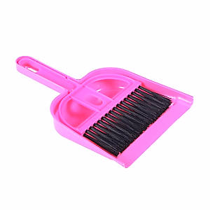 COOLHIYA Household Supplies Sofa Brooms Mini Hand Broom Duster Cleaning Tools Portable Cleaning Brush and Dustpan Small Table Broom Dust Pan Cleaning Utensils Computer Broom Mini Brush Rosy