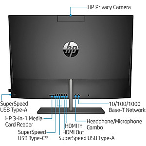 HP Pavilion 27 Touch Desktop 1TB SSD 32GB RAM Extreme (Intel Core i9-10900 Processor w Turbo Boost to 5.00GHz, 32 GB RAM, 1 TB SSD, 27-inch FHD Touchscreen, Win 11) PC Computer All-in-One Black