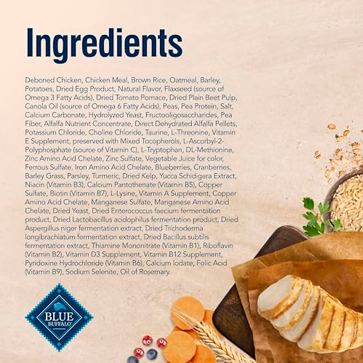 Blue Buffalo True Solutions Weight Control Natural Dry Dog Food for Adult Dogs, Chicken, 4-lb. Bag